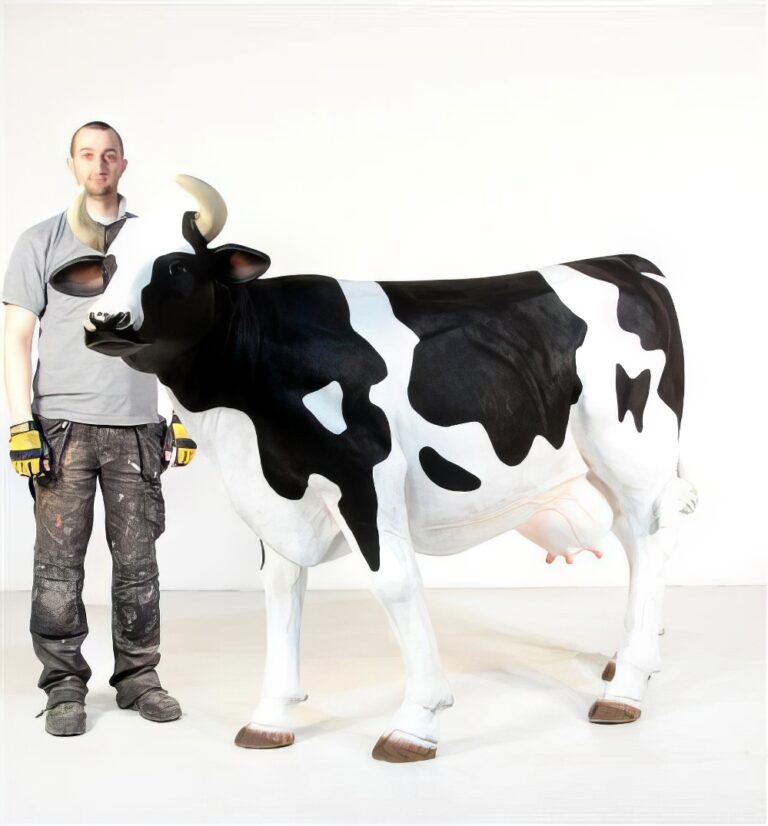 Black & White Cow - 1.4m | EPH Creative - Event Prop Hire