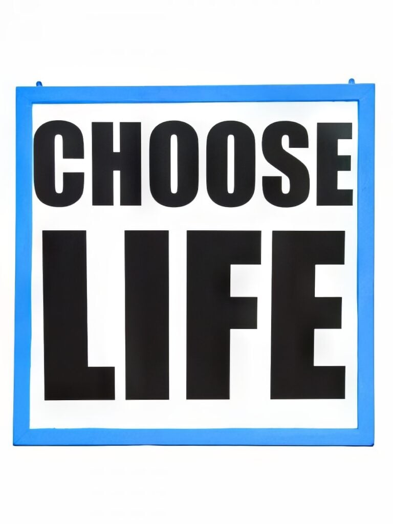'CHOOSE LIFE' 80's sign | EPH Creative - Event Prop Hire