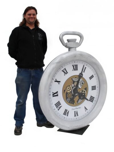 Giant 3D Pocket Watch (Silver) | EPH Creative - Event Prop Hire