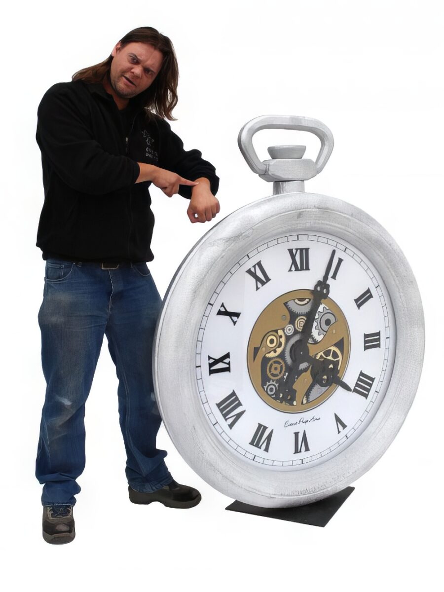 Giant 3D Pocket Watch (Silver) | EPH Creative - Event Prop Hire