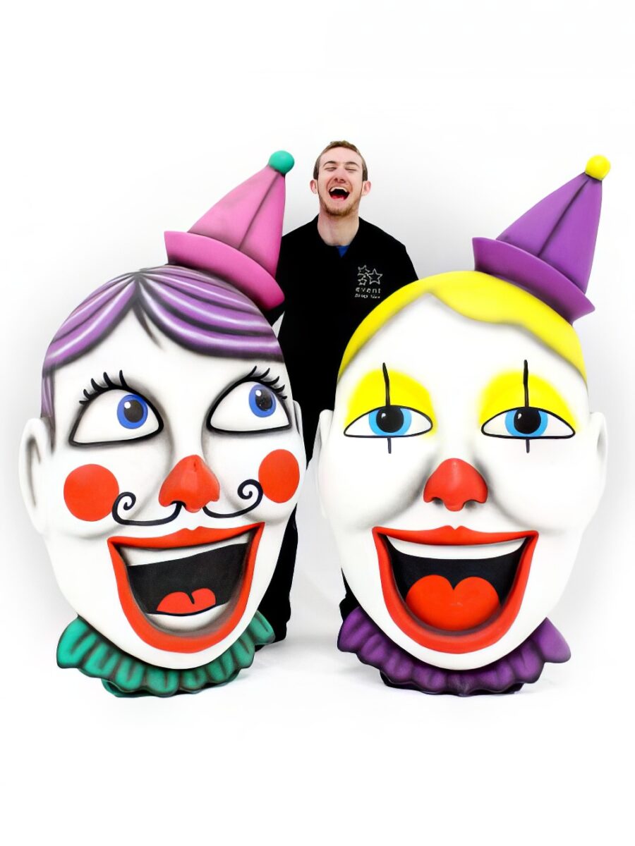 Giant Circus Clown Head Prop | EPH Creative - Event Prop Hire