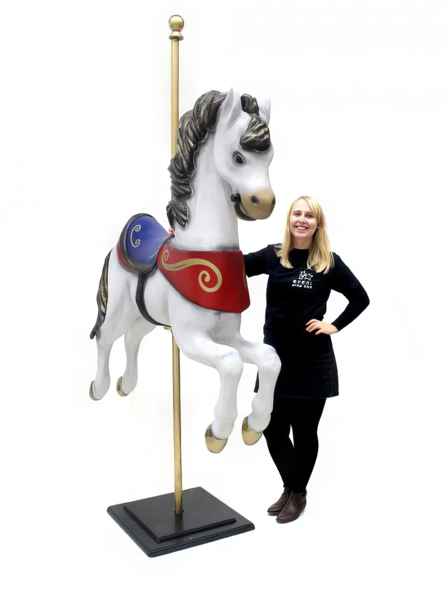 Carousel Horse Prop (Red & Blue) | EPH Creative - Event Prop Hire