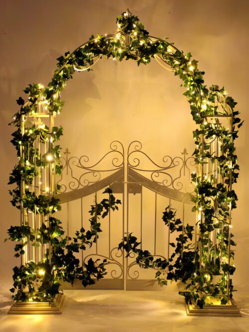 Dressed Vintage Arch With Gates | EPH Creative - Event Prop Hire
