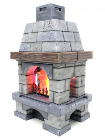Rustic See-Through Stone Fireplace | EPH Creative - Event Prop Hire