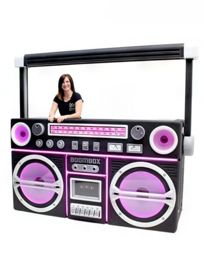 Giant Boombox Prop With Lights - Black | EPH Creative - Event Prop Hire