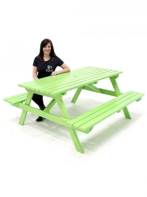 Lime Green Picnic Bench | EPH Creative - Event Prop Hire