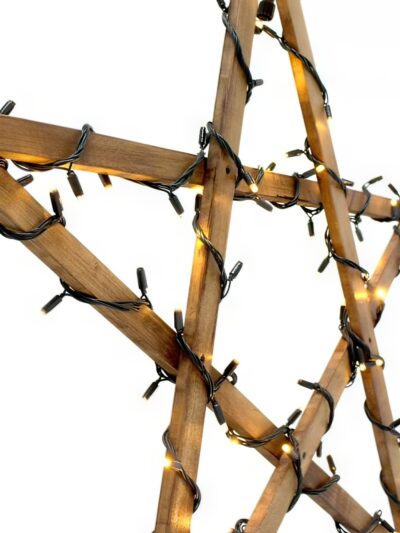 Pre-Lit Wooden Star | EPH Creative - Event Prop Hire