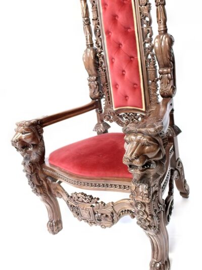 Dark Wood Throne | EPH Creative - Event Prop Hire