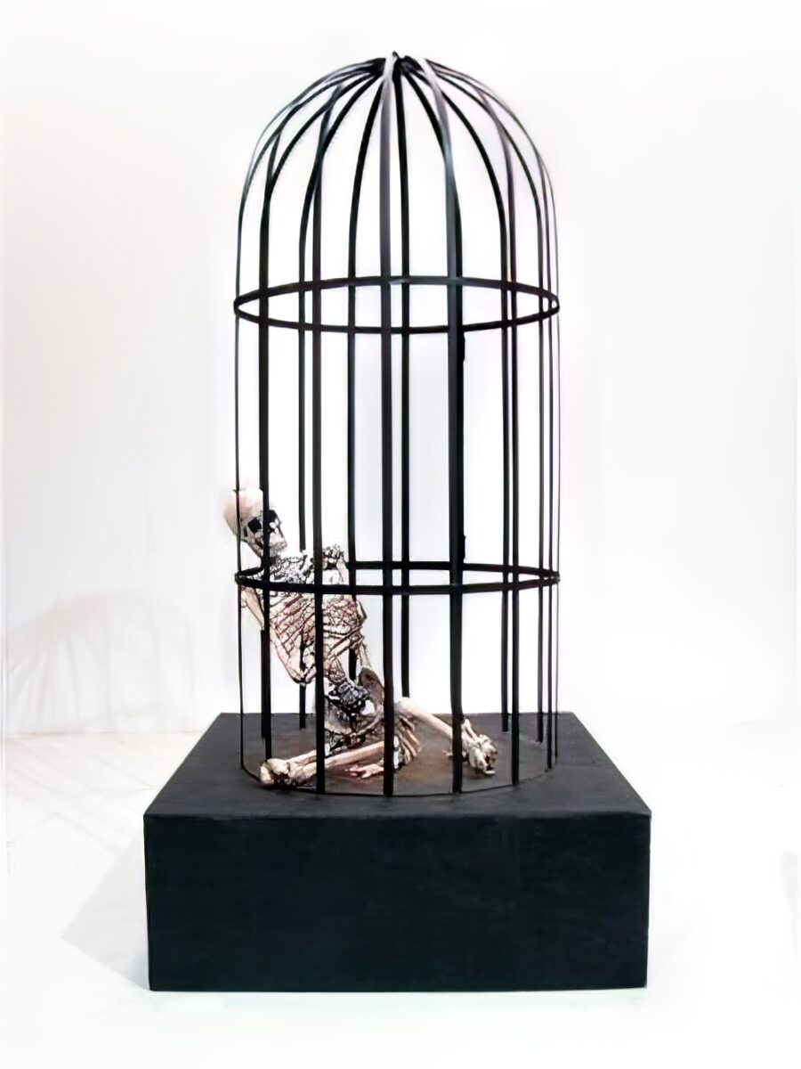 Skeleton in Cage Prop | EPH Creative - Event Prop Hire