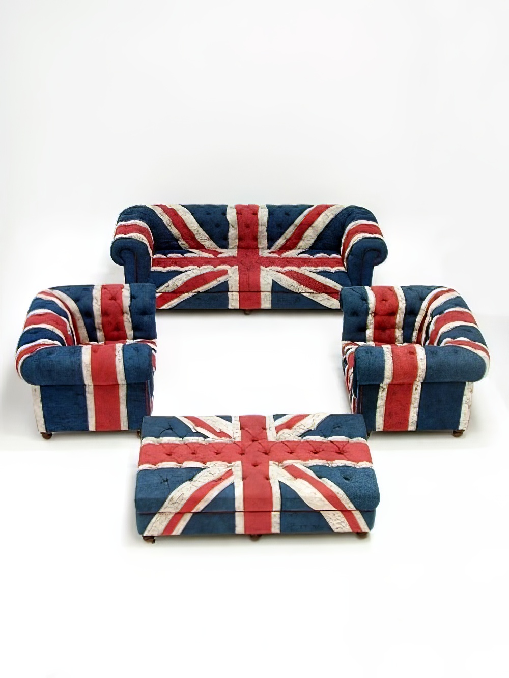 Vintage Union Jack Bench Seat | Event Prop Hire