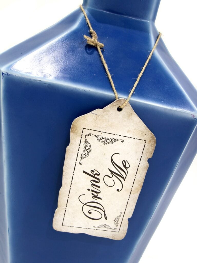 Giant Drink Me Bottle - Blue #1 | EPH Creative - Event Prop Hire