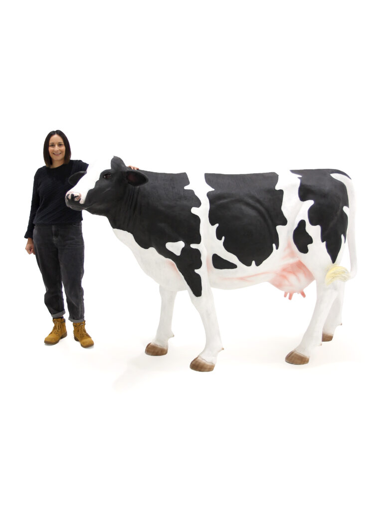 Black & White Cow - 1.4m | EPH Creative - Event Prop Hire