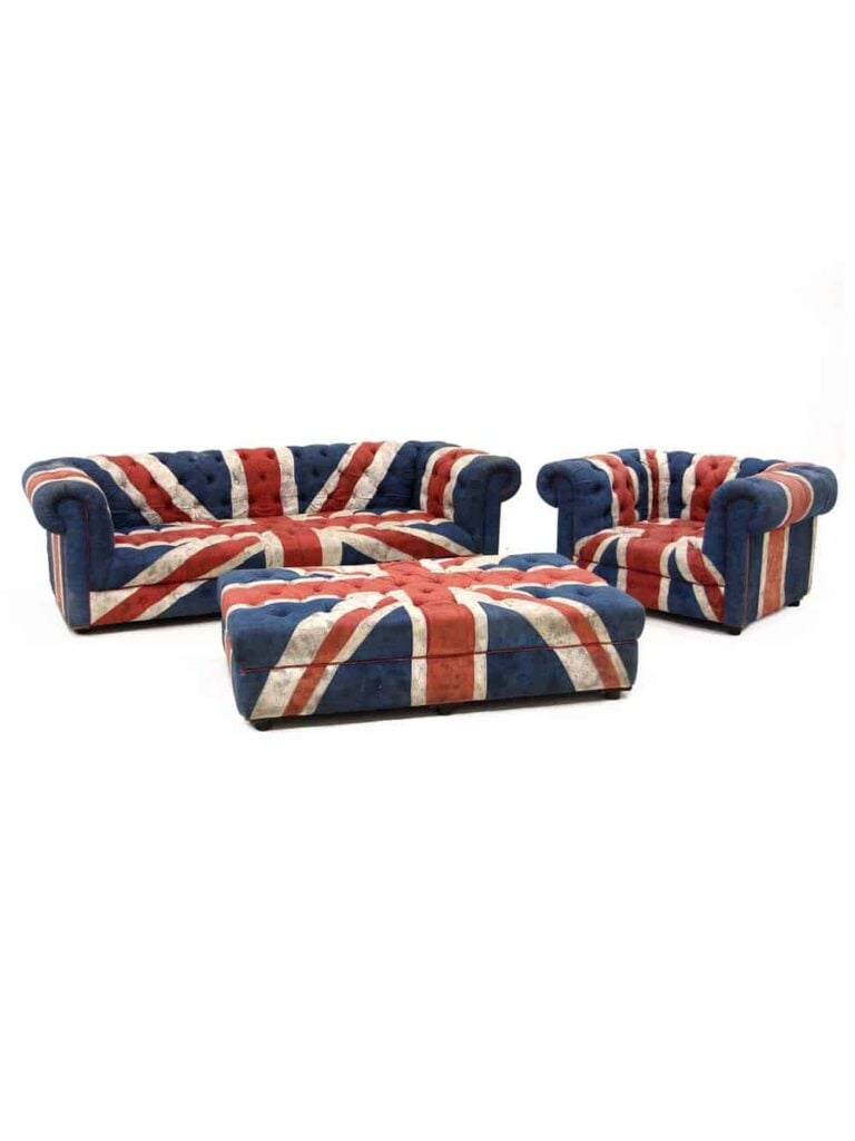 Vintage Union Jack Bench Seat | EPH Creative - Event Prop Hire