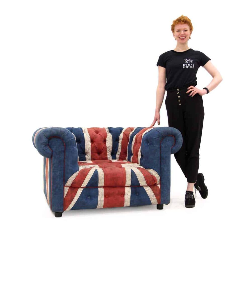 Vintage Union Jack Armchair | EPH Creative - Event Prop Hire