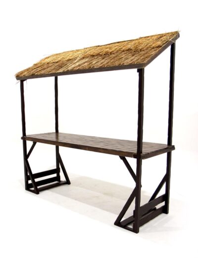 Thatched Rustic Market Stall | EPH Creative - Event Prop Hire