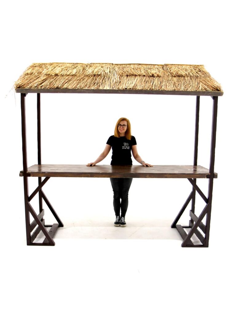 Thatched Rustic Market Stall | EPH Creative - Event Prop Hire