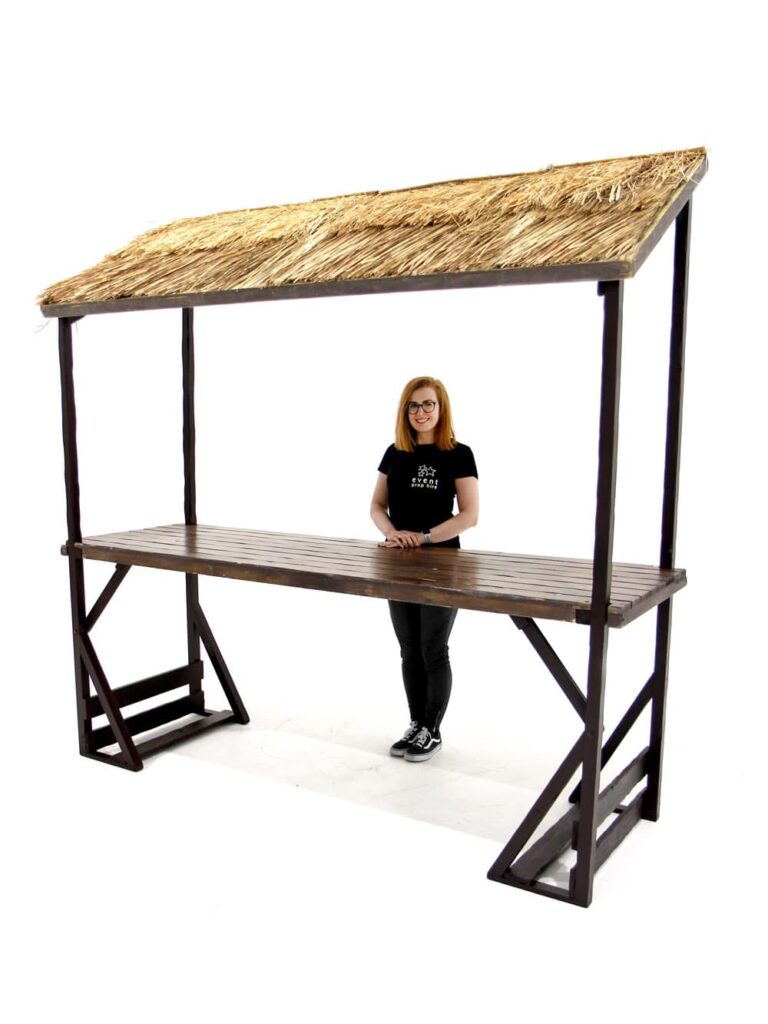 Thatched Rustic Market Stall | EPH Creative - Event Prop Hire