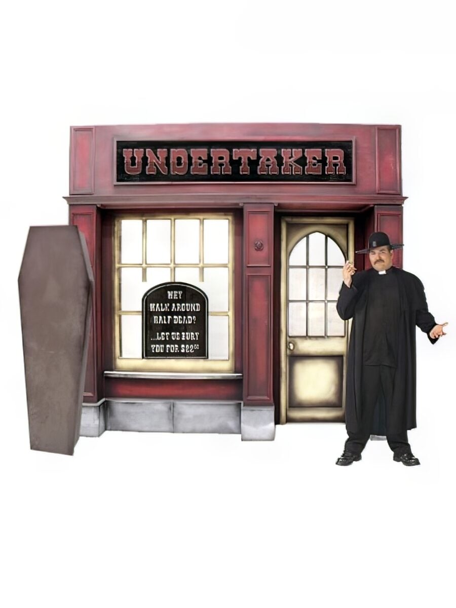 Undertaker Shop Building Front | EPH Creative - Event Prop Hire