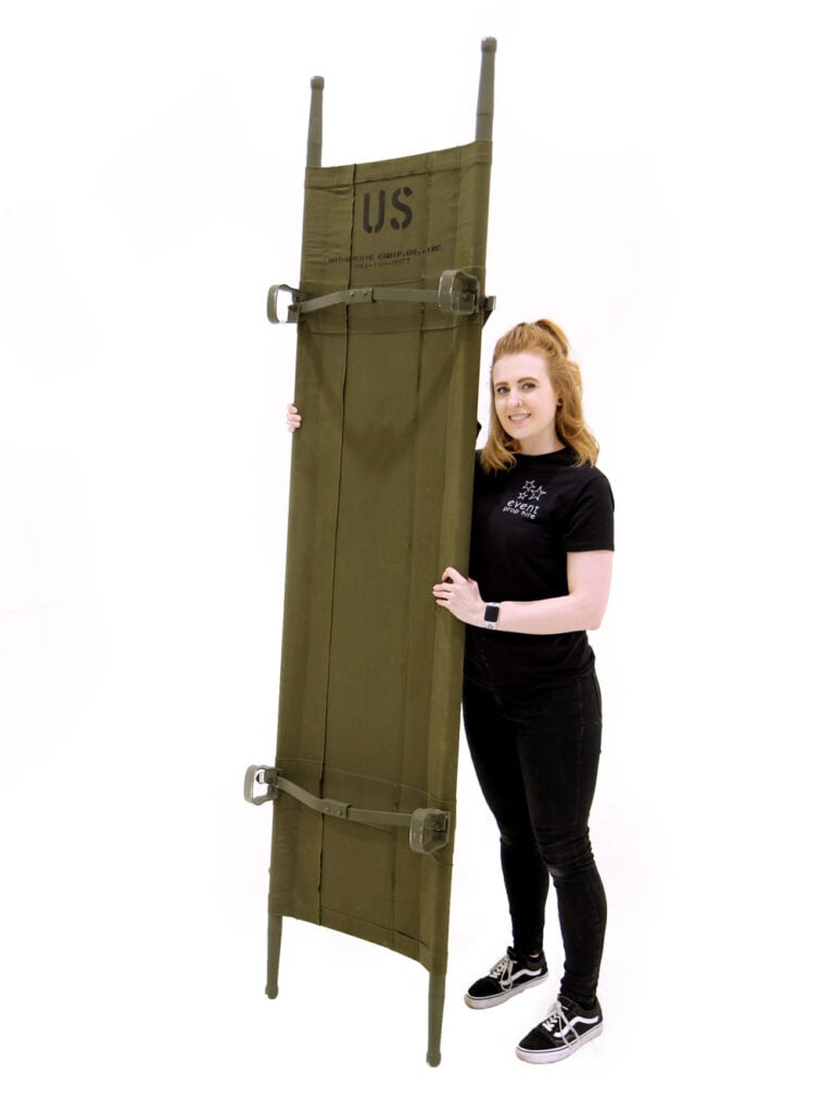US Army Stretcher / Camp Bed | EPH Creative - Event Prop Hire