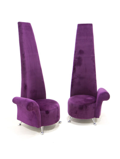 Modern High-Back Chair - Purple | EPH Creative - Event Prop Hire