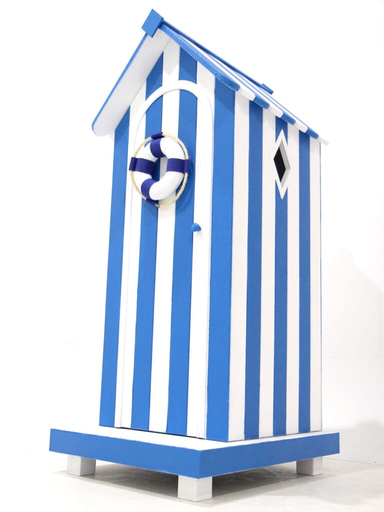 Traditional Beach Hut (Blue & White) | EPH Creative - Event Prop Hire