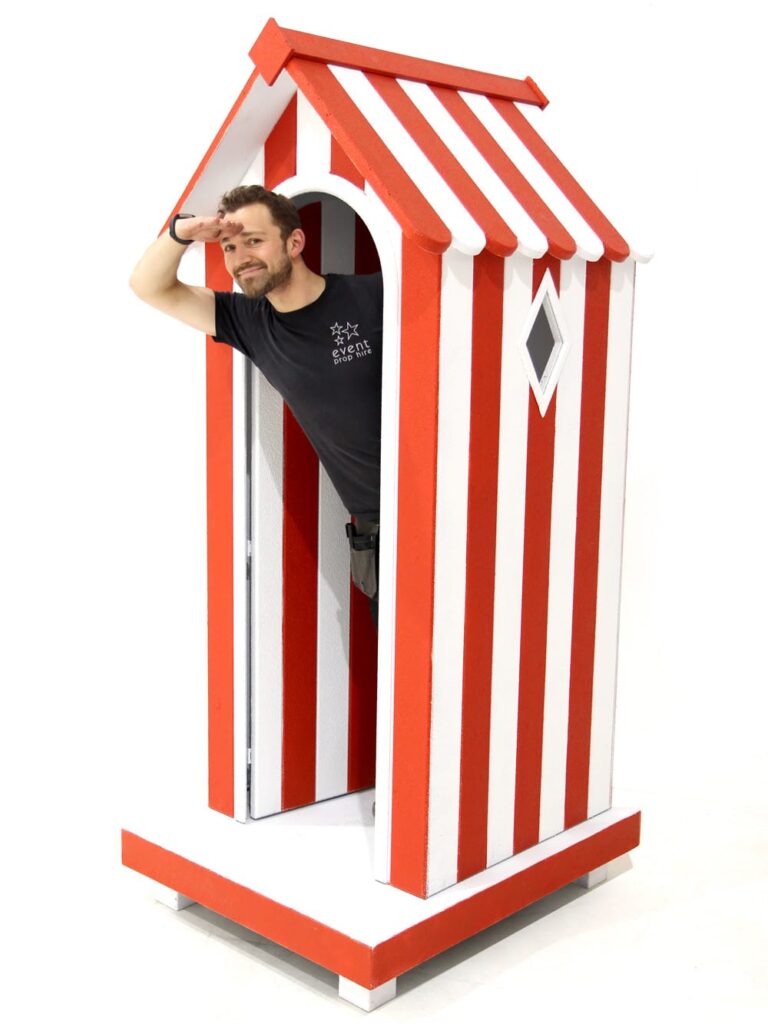 Traditional Beach Hut (Red & White) | EPH Creative - Event Prop Hire