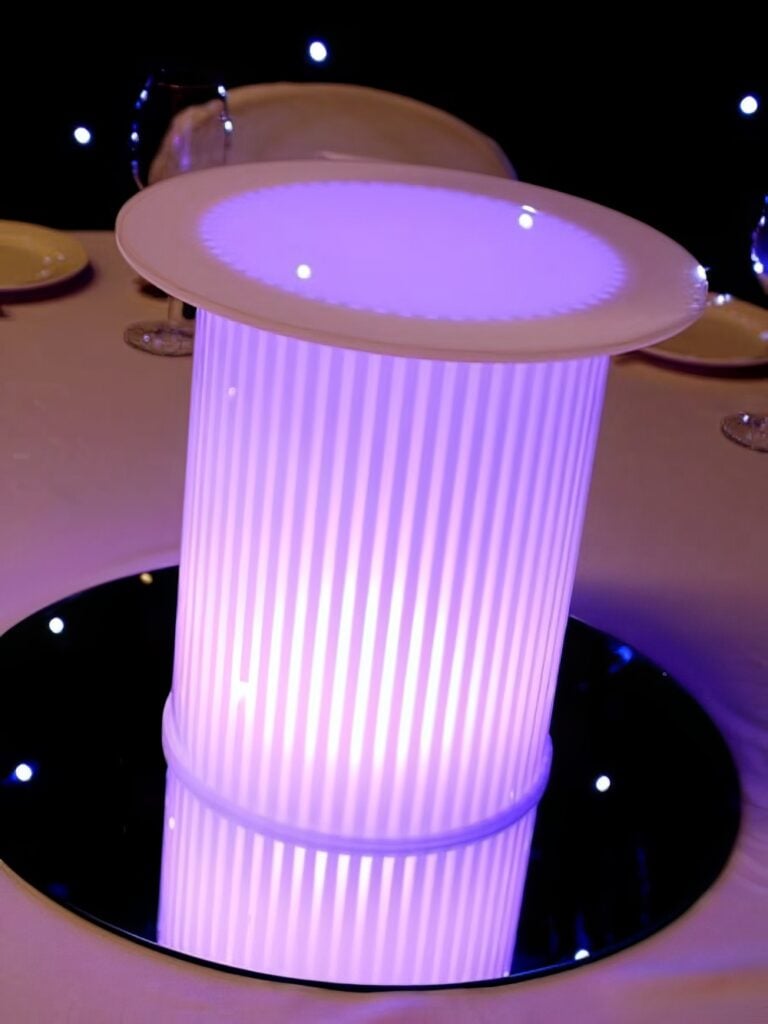 Illuminated Column Table Centre | EPH Creative - Event Prop Hire
