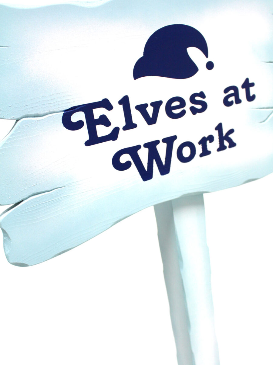 Elves at Work Christmas Sign | EPH Creative - Event Prop Hire
