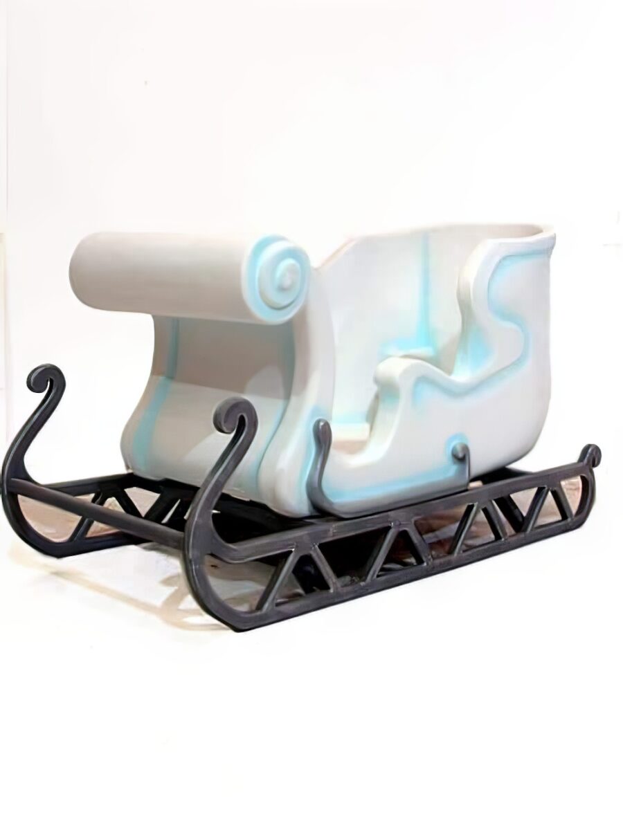Santa's Sleigh Prop (White) | EPH Creative - Event Prop Hire