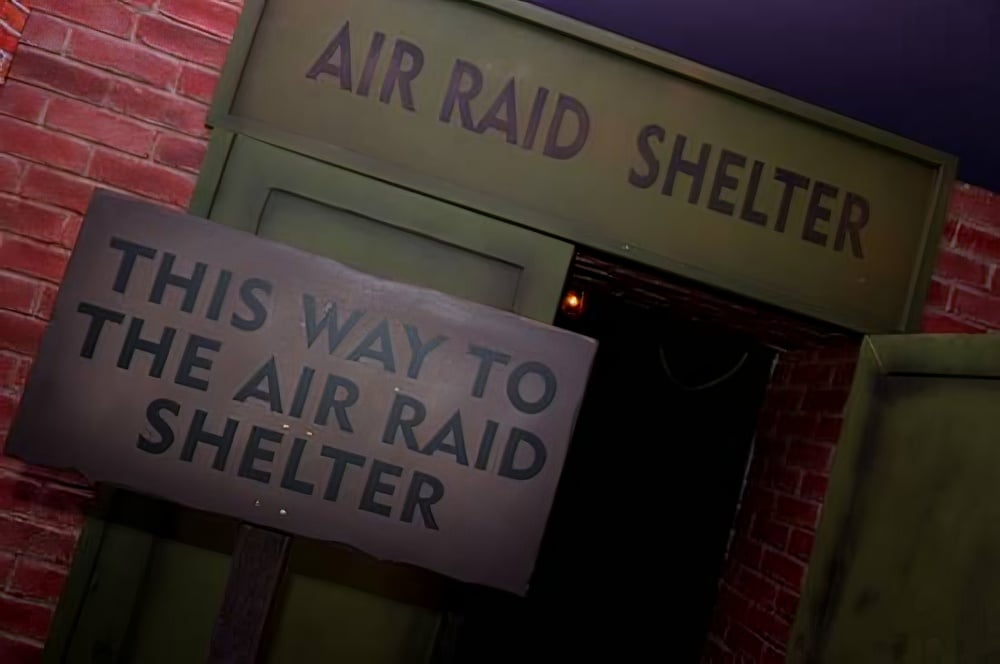 Air Raid Shelter Sign | EPH Creative - Event Prop Hire