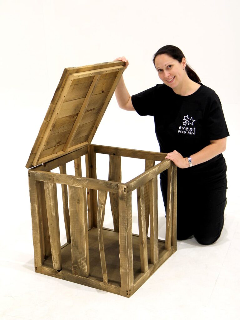 Rustic Open Crate (Removable Lid) | EPH Creative - Event Prop Hire