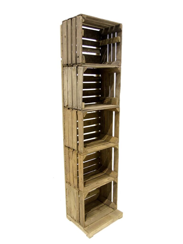 Single Crate Back Bar - 5 shelves | EPH Creative - Event Prop Hire