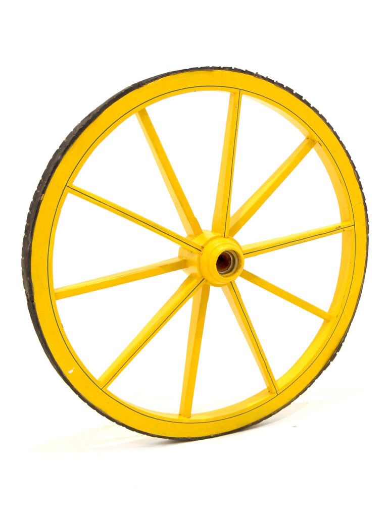 Yellow Cart Wheel | EPH Creative - Event Prop Hire