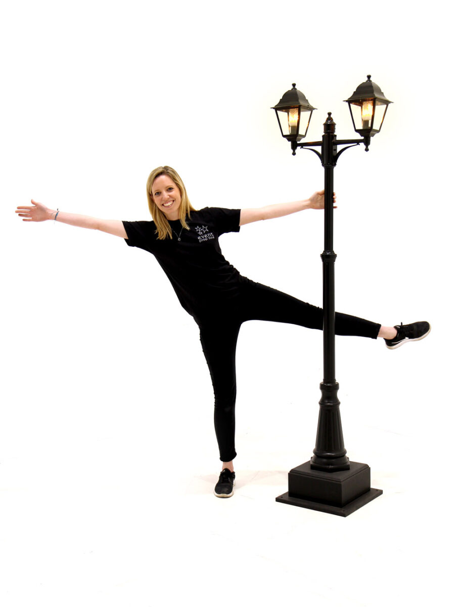 Double Headed Flame Effect Street Light | EPH Creative - Event Prop Hire