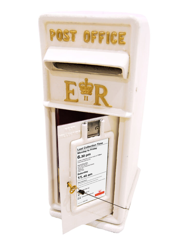 Small Cream Post Box | EPH Creative - Event Prop Hire