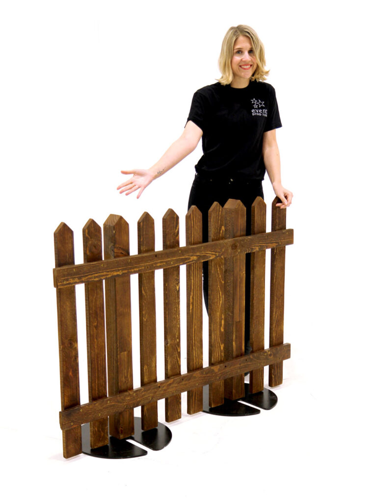 Brown Picket Fencing Section | EPH Creative - Event Prop Hire