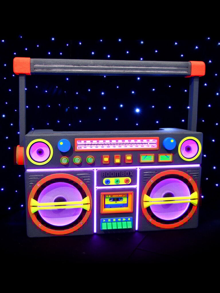 Giant Boombox Prop With Lights - Fluorescent | EPH Creative - Event ...