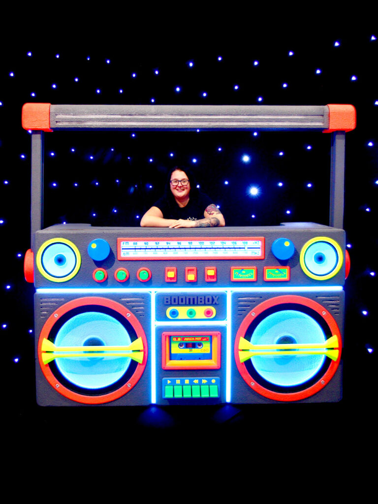 Giant Boombox Prop With Lights - Fluorescent | EPH Creative - Event ...
