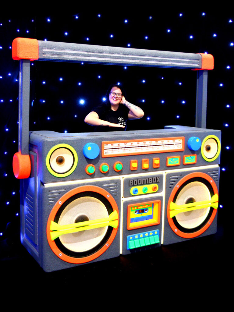 Giant Boombox Prop With Lights - Fluorescent | EPH Creative - Event ...
