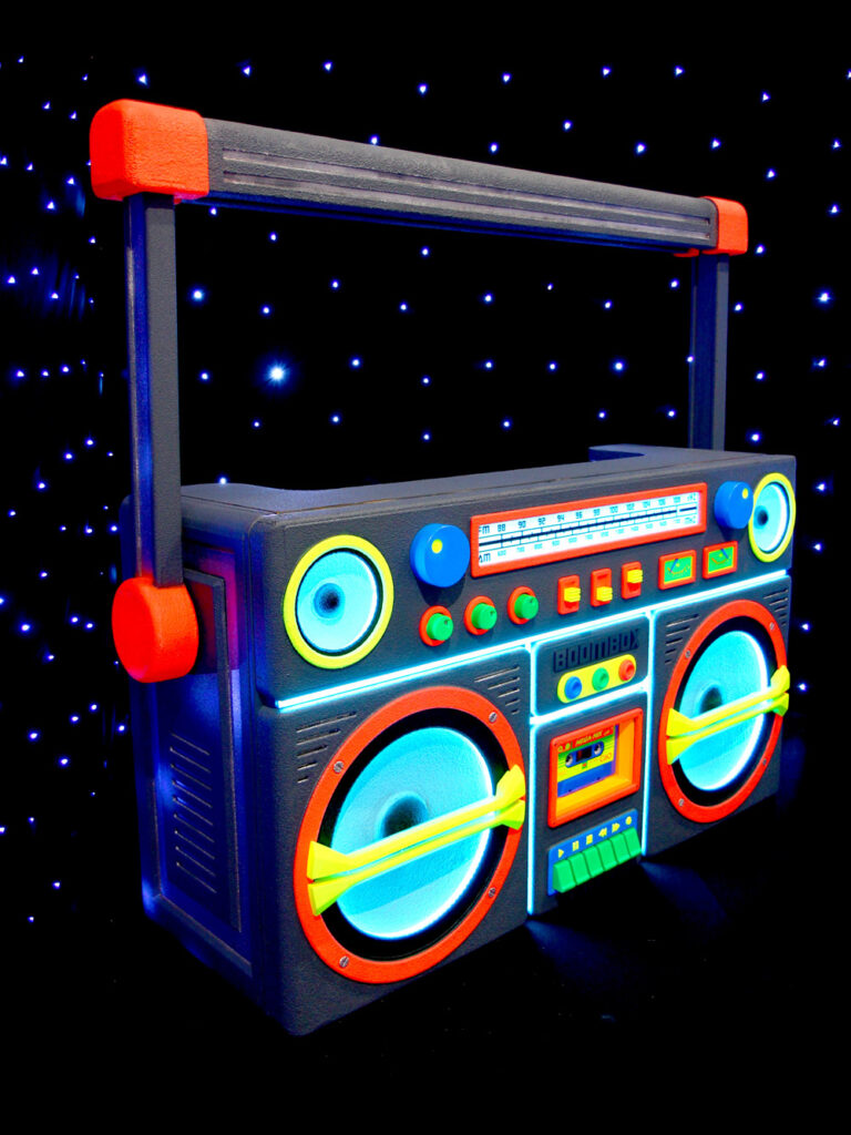 Giant Boombox Prop With Lights - Fluorescent | EPH Creative - Event ...