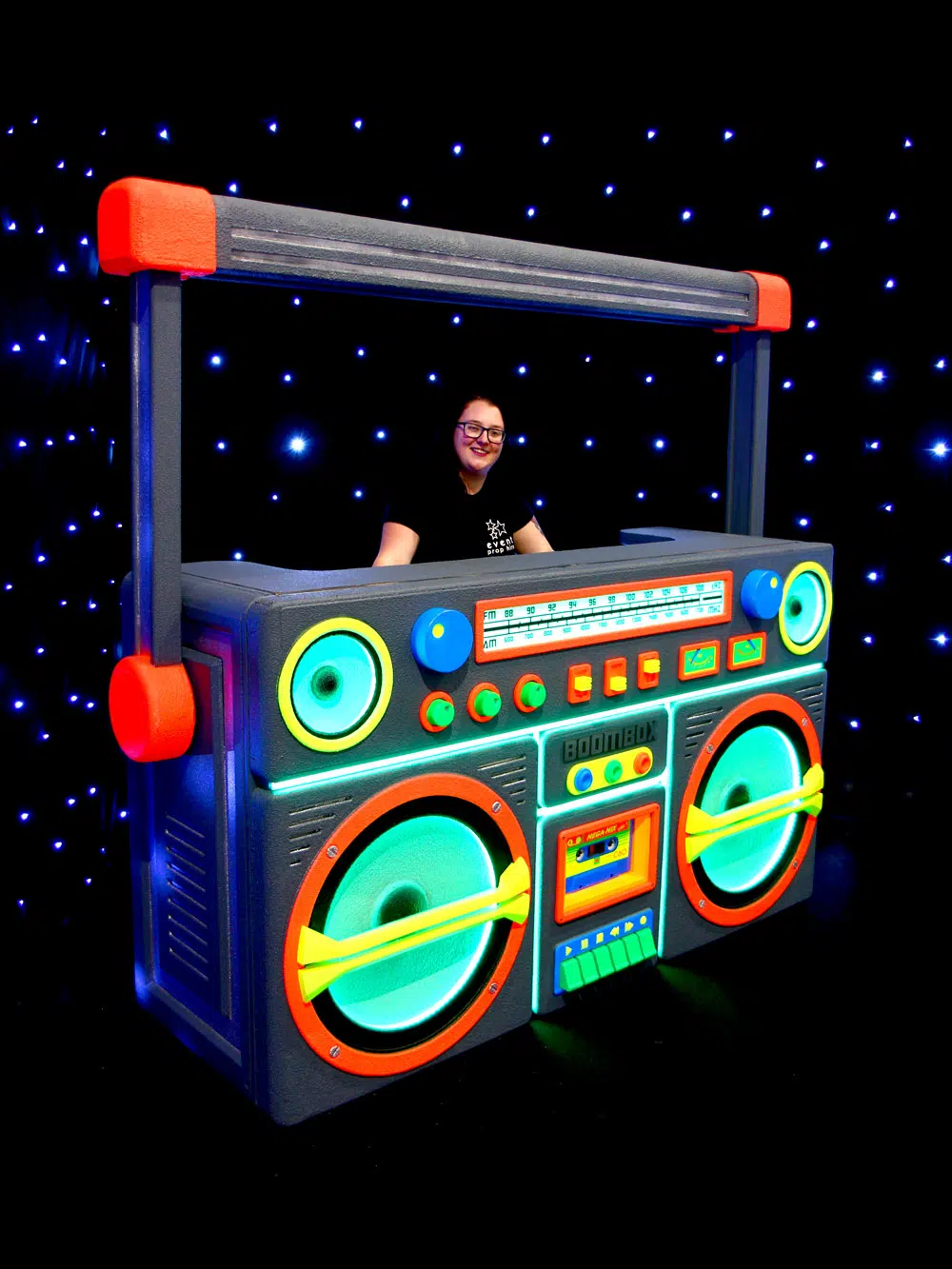 Giant Boombox Prop With Lights - Fluorescent | EPH Creative - Event ...