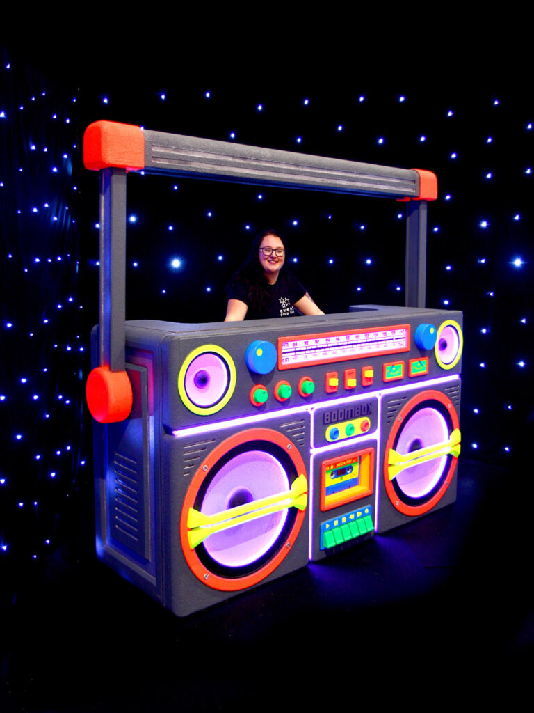 Giant Boombox Prop With Lights - Fluorescent | EPH Creative - Event ...