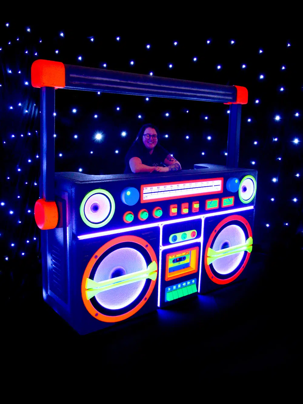 Giant Boombox Prop With Lights - Fluorescent | EPH Creative - Event ...