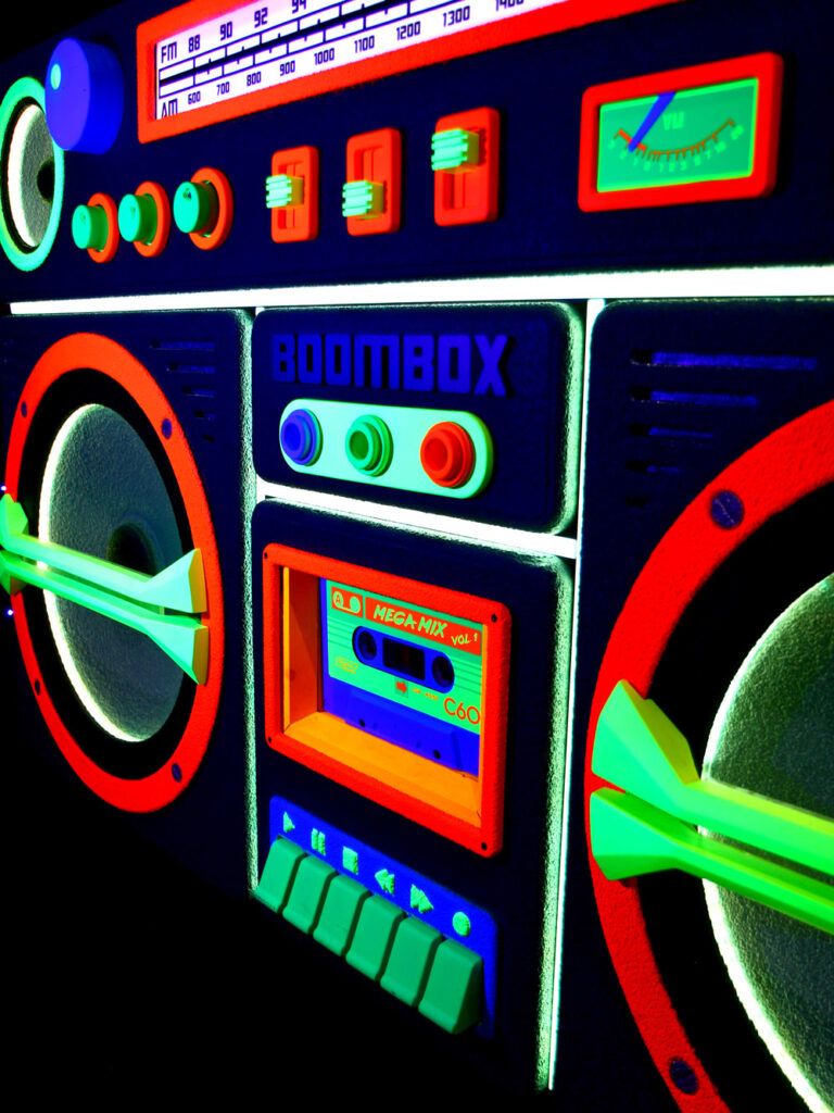 Giant Boombox Prop With Lights - Fluorescent | EPH Creative - Event ...