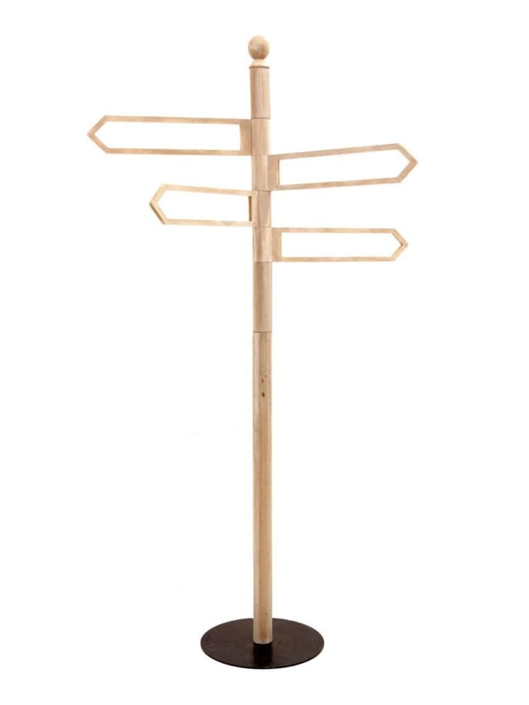 Customisable Whitewashed Multi Directional Sign Post - x4 Rotating ...