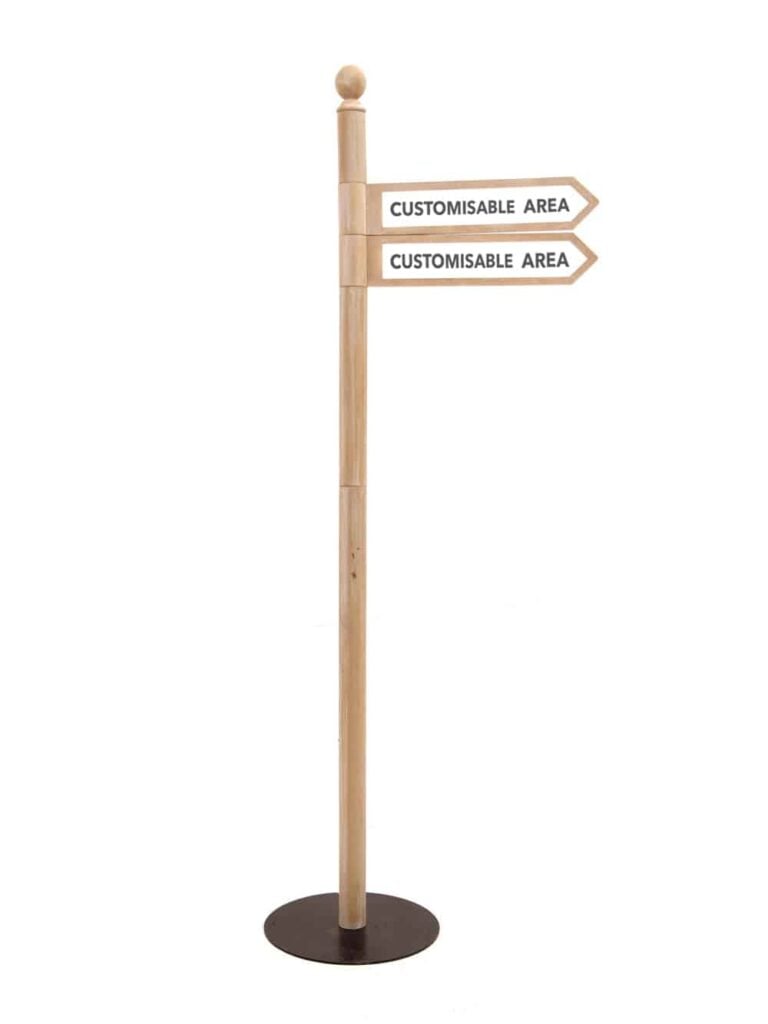 Whitewashed Multi Directional Sign Post - x2 Rotating Signs | EPH ...