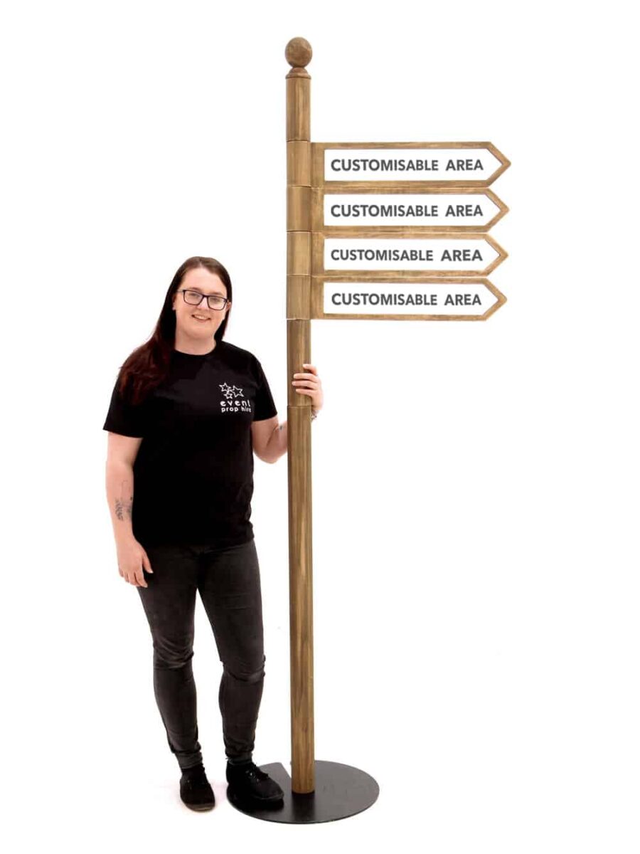 Rustic Multi Directional Sign Post - x4 Rotating Signs | EPH Creative ...