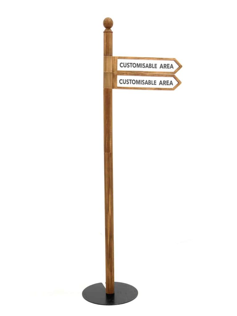 Rustic Multi-Directional Sign Post - x6 Rotating Signs | EPH Creative ...