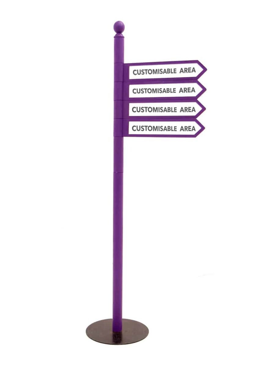 Purple Multi Directional Sign Post - x4 Rotating Signs | EPH Creative ...