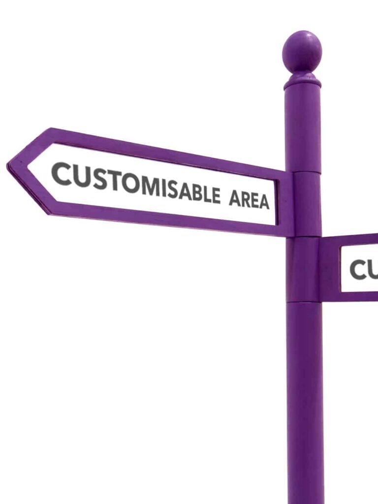Purple Multi-Directional Sign Post - x6 Rotating Signs | EPH Creative ...